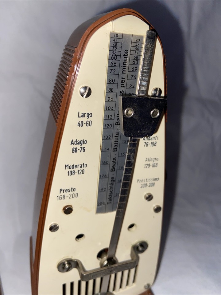 Vintage TAKTELL Wittner Prazision Brown Metronome Tested West Germany ...
