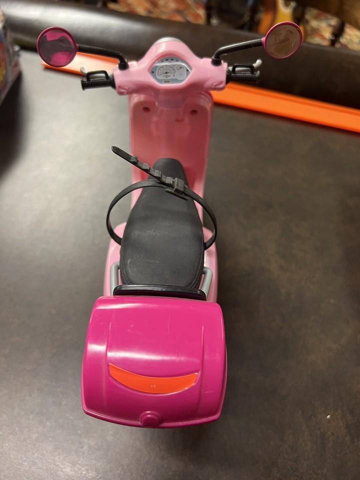Barbie 2008 Pink Vespa Scooter Bike Complete With Helmet And Make Up ...