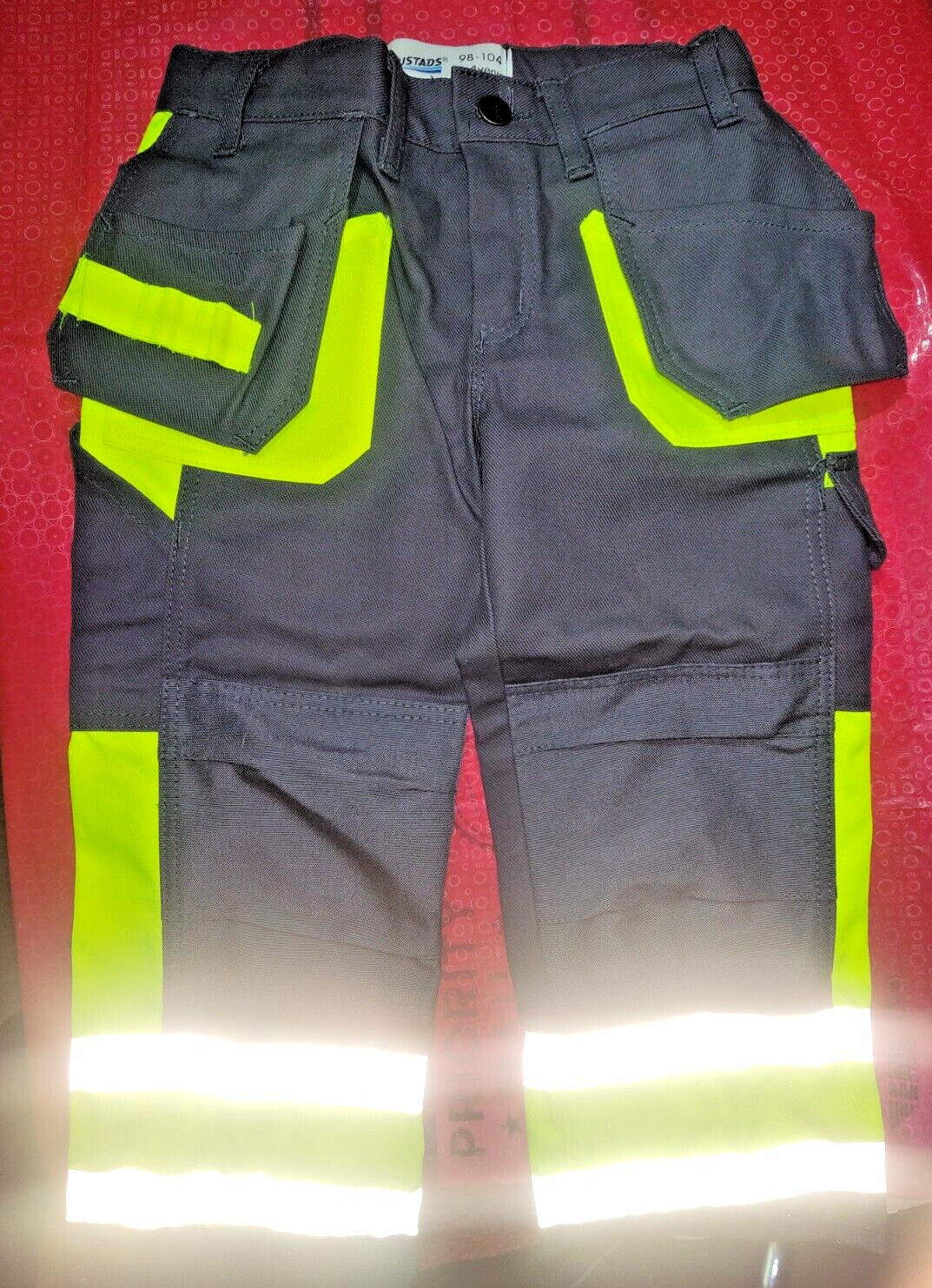 Kids SMALL Cargo Hi Visibility PLAY DAD Work Pants UK Size 98 - 104 (3 ...