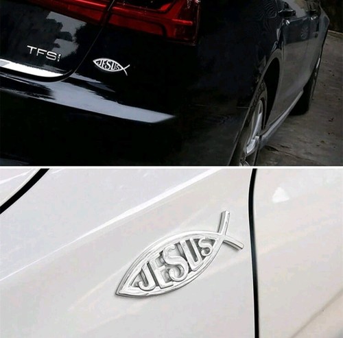 3D Jesus Fish Logo Decal Badge Sticker Car Christian Religion | eBay