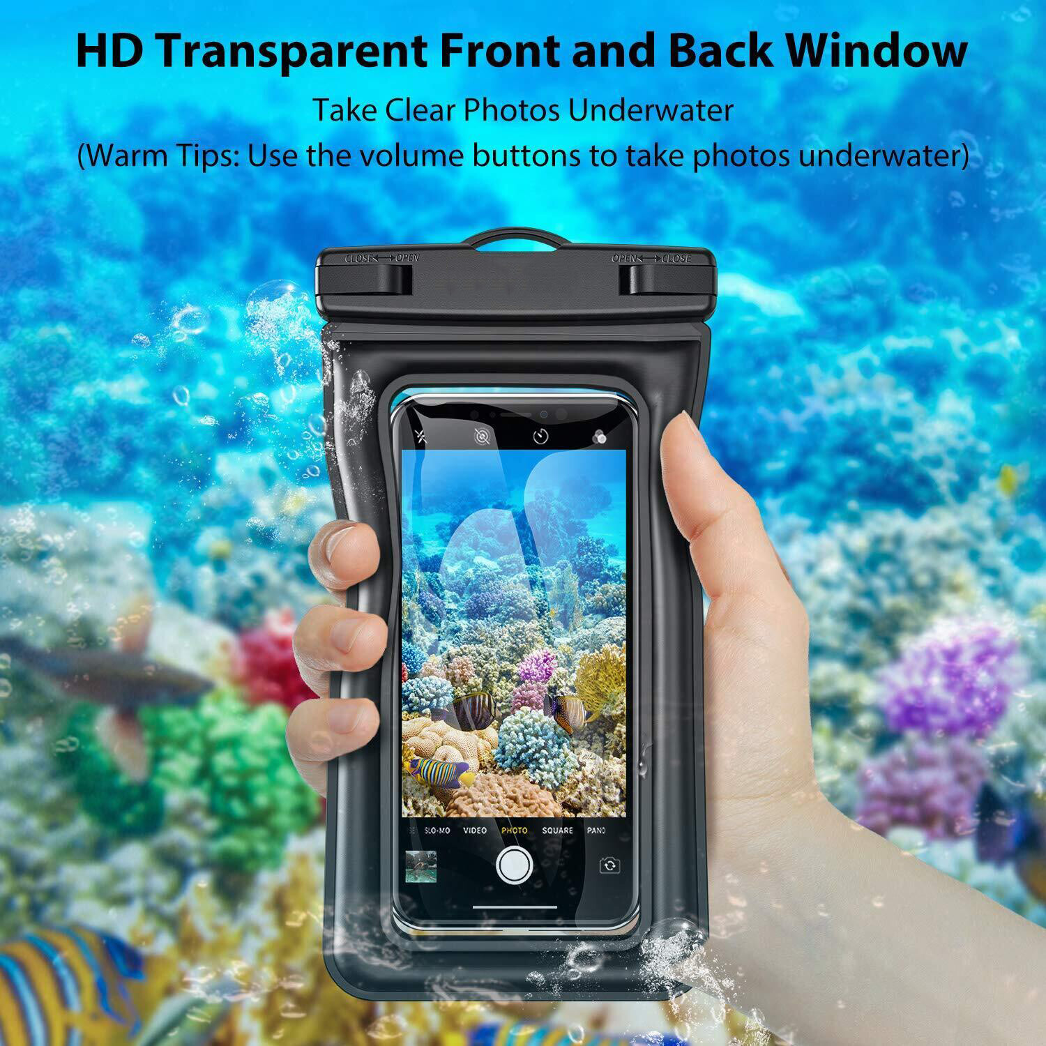 2x Floating Phone Pouch for Mobile Phone Waterproof Seal Case Dry Bag ...