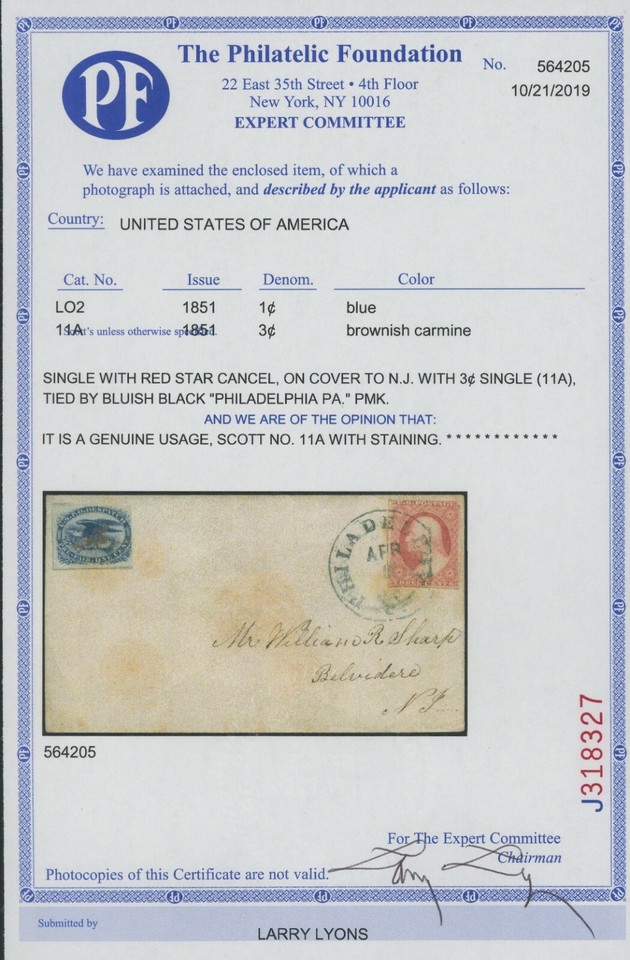 US Stamps Scott #L02/11A U.S.P.O. Despatch on Cover, PF-564205 | eBay