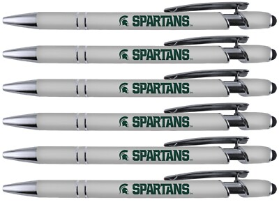 Michigan State Soft Touch Coated Metal Pens - 6 Pack 30541 | eBay