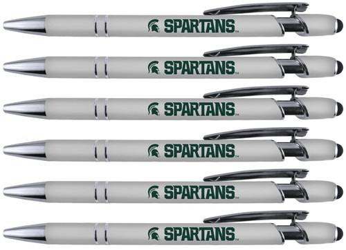 Michigan State Soft Touch Coated Metal Pens - 6 Pack 30541 | eBay