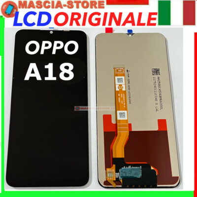 DISPLAY OPPO A18 CPH2591 SCHERMO TOUCH SCREEN LCD ORIGINALE VETRO NERO ...