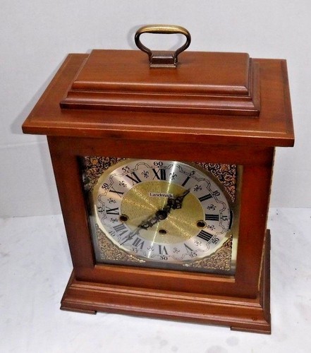 HARRIS MALLOW LANDMARK U.S.A TRIPLE CHIME 8DAY BRACKET CLOCK WORKING ...