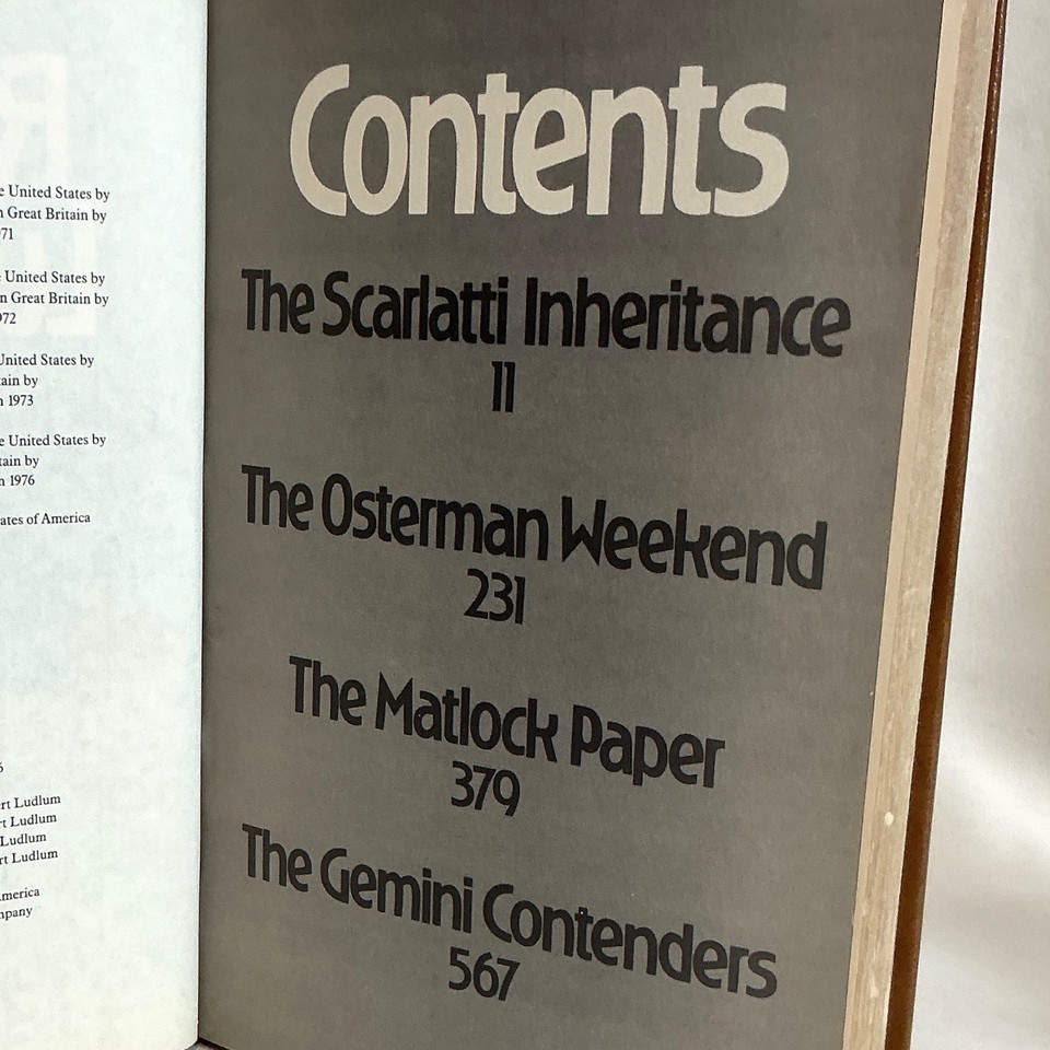 Robert Ludlum Collection Scarlatti Osterman Matlock Gemini 1986 Peerage ...