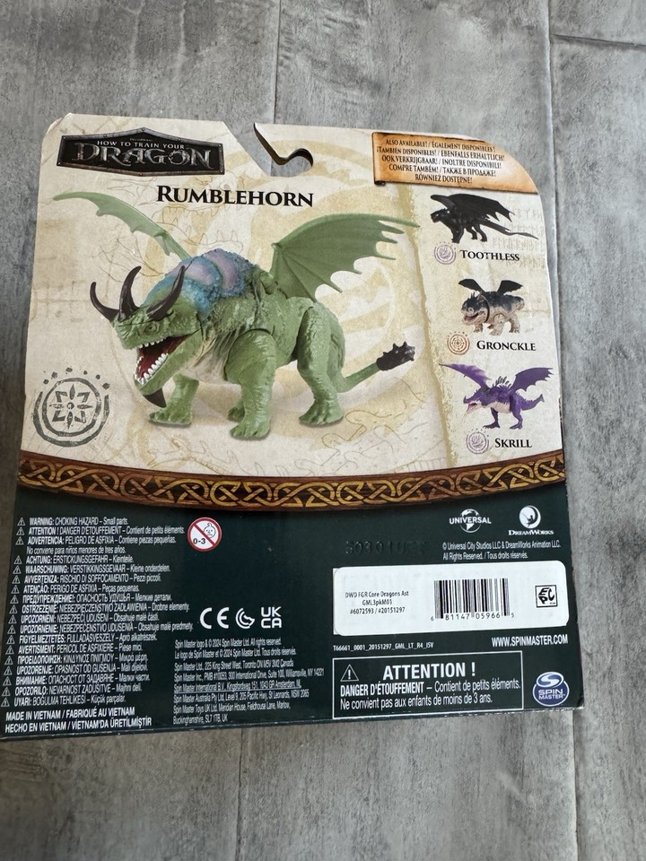 Dreamworks How to Train Your Dragon 8" Gronckle, SKRILL And RUMBLEHORN ...