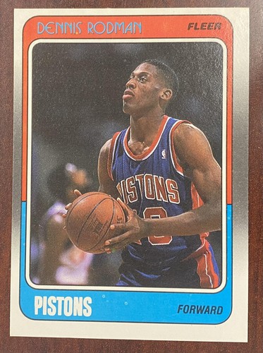 1988-89 Fleer #43 Dennis Rodman Rookie RC | eBay