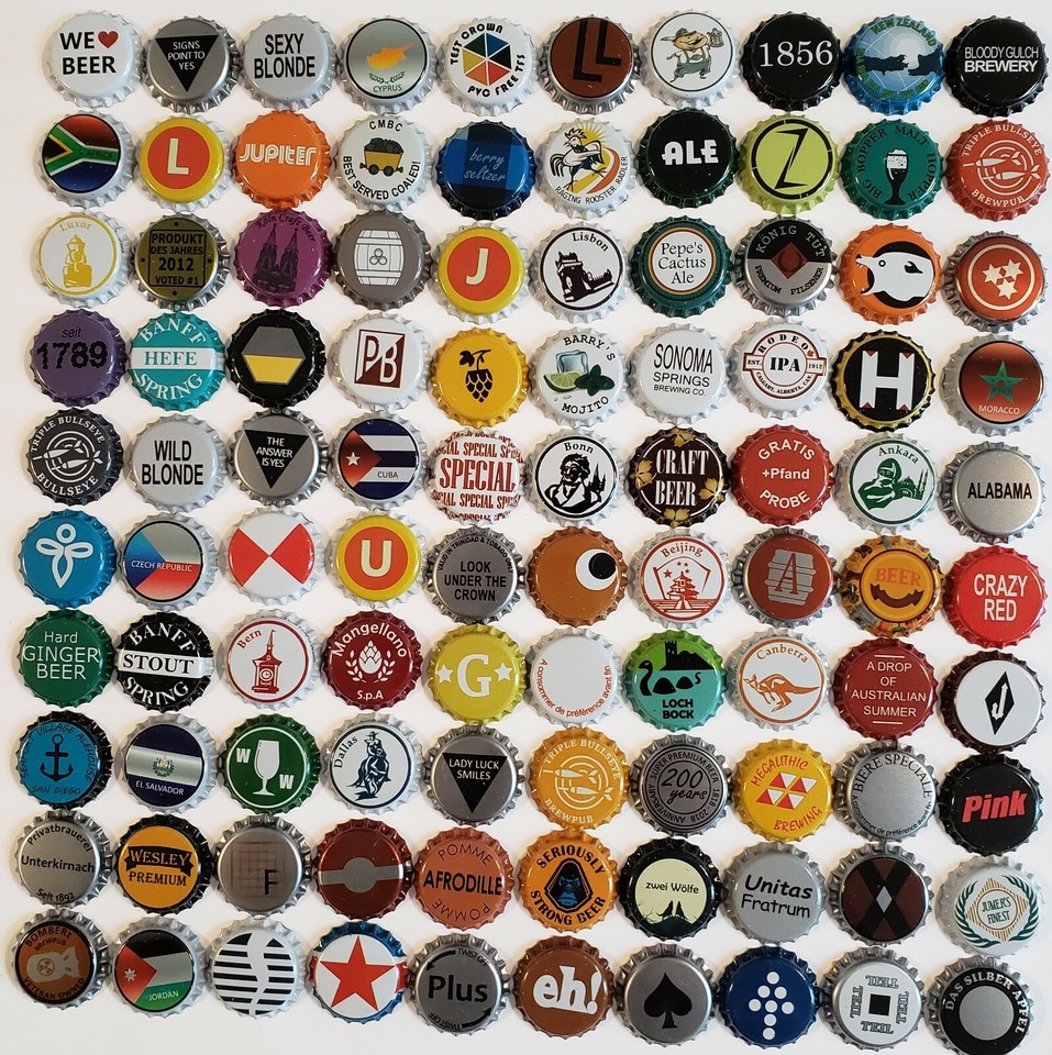 3,000 Vintage Beer Bottle Crown Caps (((700+ Designs!))) Uncrimped ...
