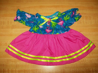 FLORIDA FLAMINGO FLAMINGOS PALM TREES DRESS PINK for 16" CPK Cabbage ...