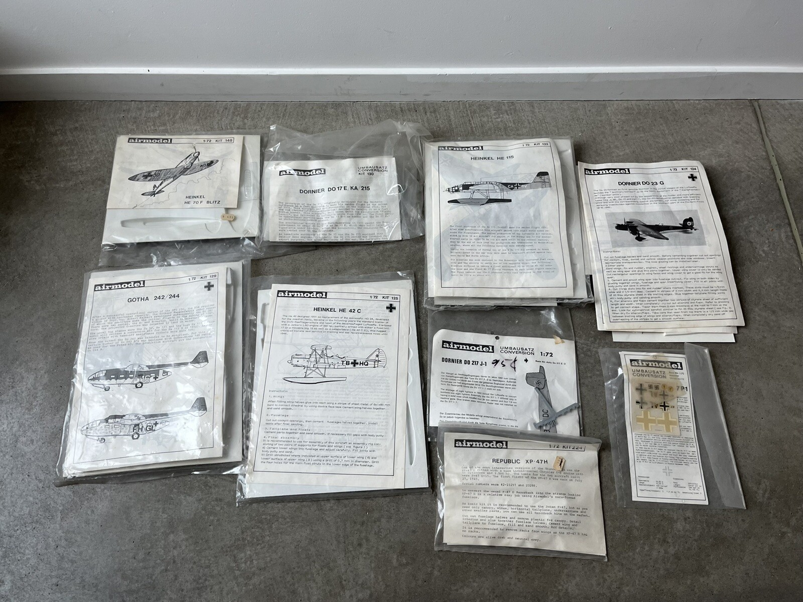 LOT Airmodel Vacuform German WWII Aircraft Airplane Model Kit ...