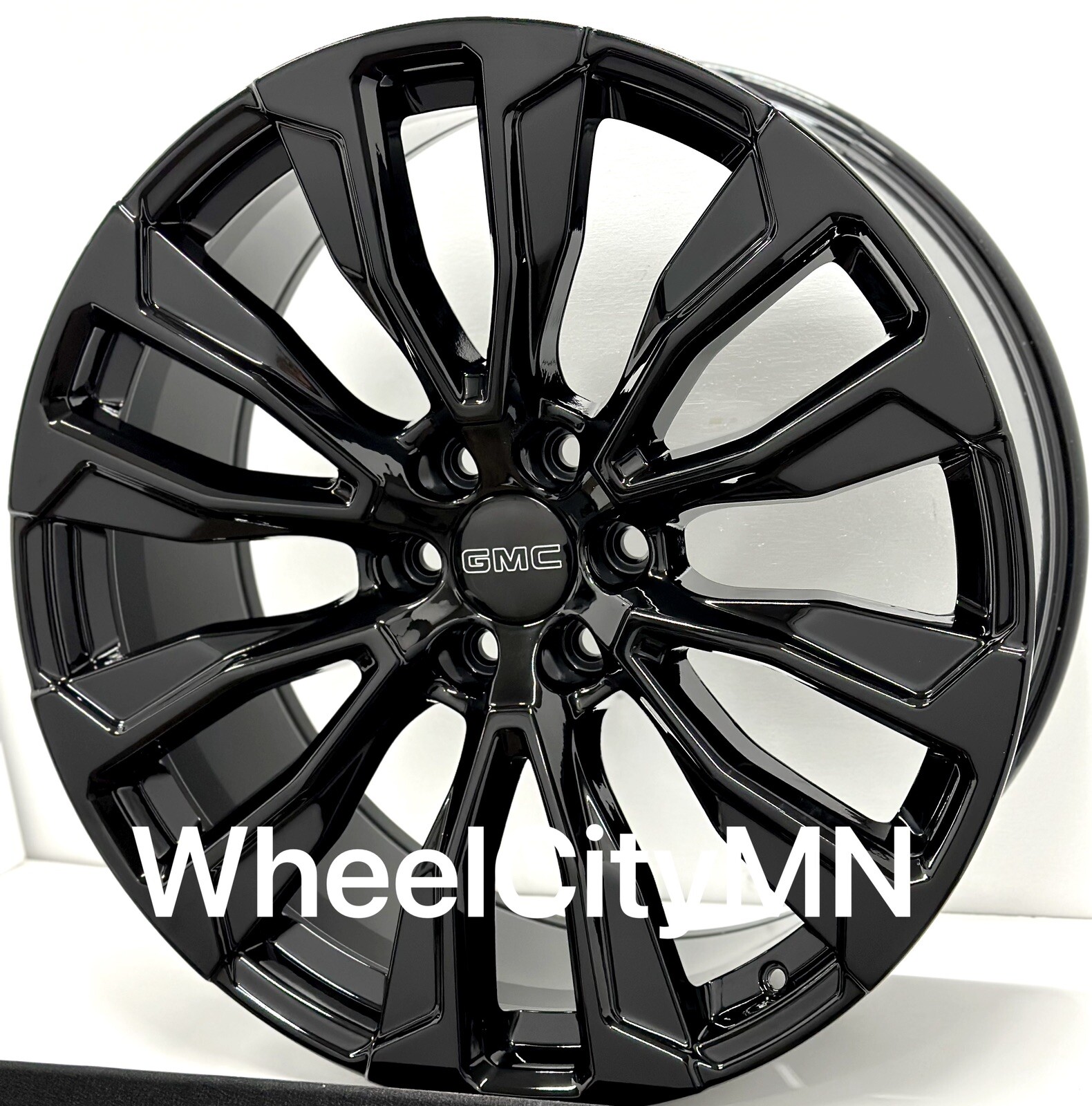 22" gloss black OE replica 97000 rims fit 2022 GMC Sierra AT4 Yukon ...