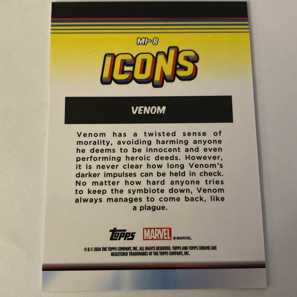 2024 Topps Chrome Marvel Venom Icons #MI-8 | eBay