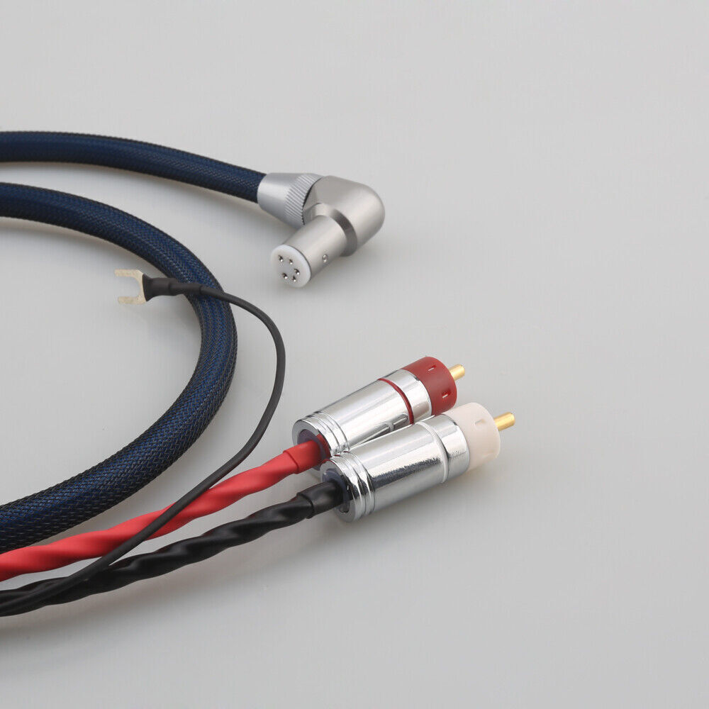 6N OCC Silver Shield RCA to 5-Pin DIN Audio Phono Tonearm Cable with ...