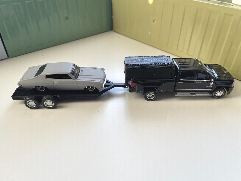 3D Printed Open Wheel Trailer For 1/64 Diecast Vehicles, Greenlight Hot ...