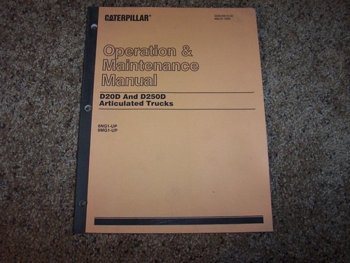 Cat Caterpillar D20D D250D Articulated Truck 6NG1- 9MG1- Owner ...