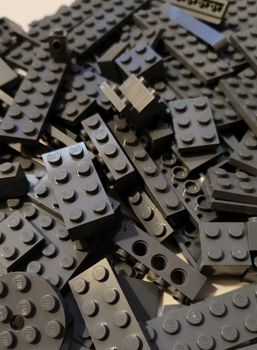 100 DARK GREY GRAY RANDOM BULK LOT OF LEGOS - 100 PACK | eBay