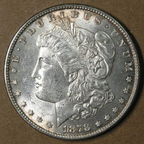 $1 1878 7/8 TF Strong Morgan Silver Dollar Slider AU-Unc Philadelphia ...