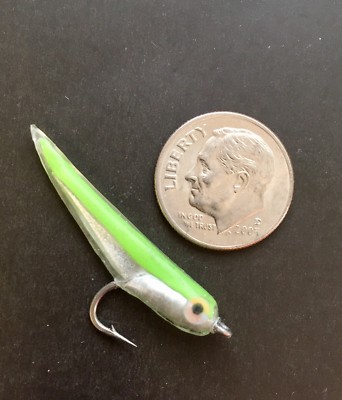 SMALL CHARTREUSE GUMMY MINNOW. FLY FISHING. BASS, TROUT, CRAPPIE. | eBay