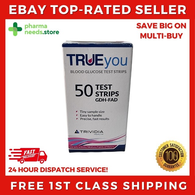 TrueYou Glucose Blood Test Strip - 50 Count for sale online | eBay
