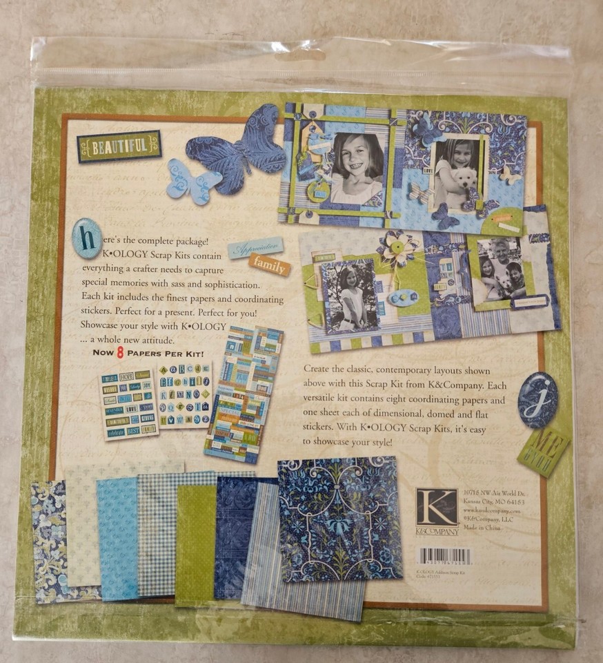 Scrapbooking Kit K&C Company Paper Stickers K-ology A Whole New ...