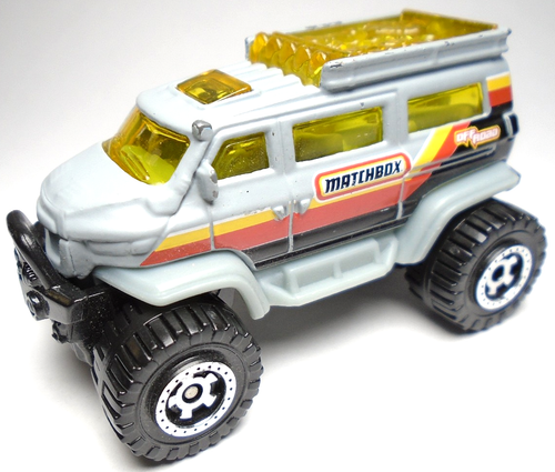 2019 MATCHBOX VANTOM BLUE 1:64 DIECAST 2 5/8" TRUCK / VAN W/ RED YELLOW ...
