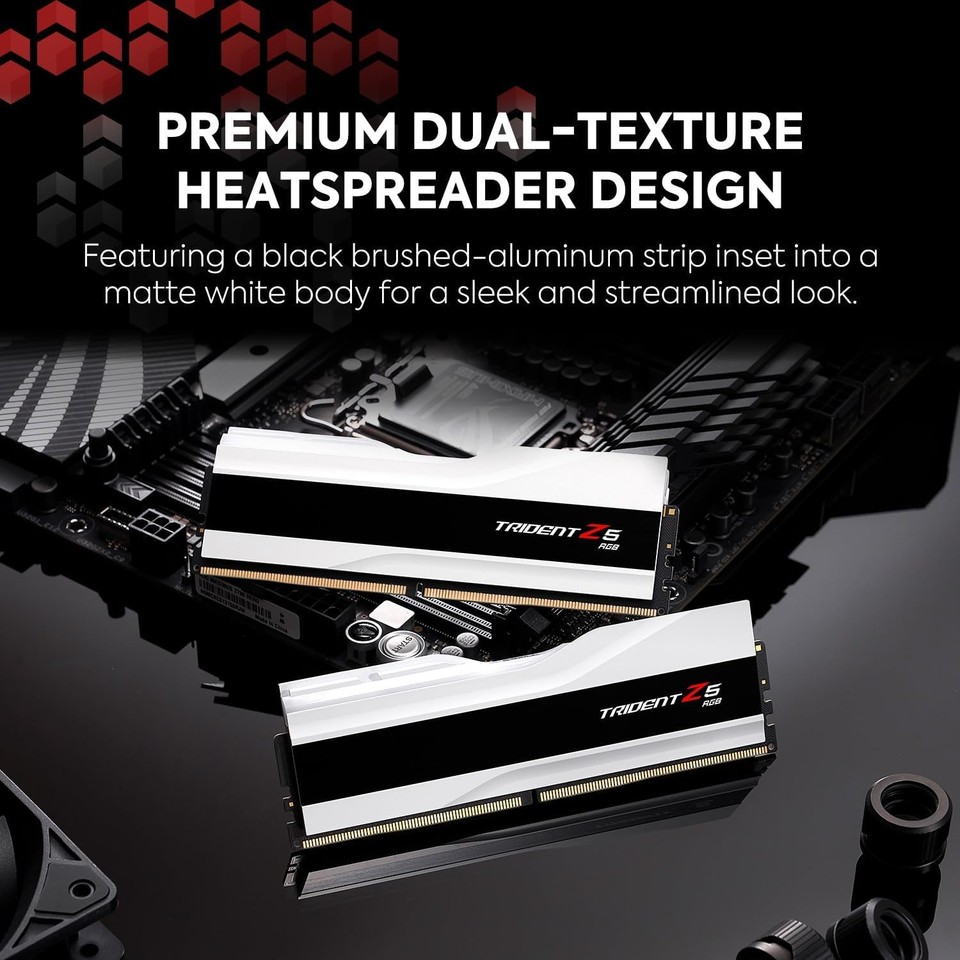 G.Skill Trident Z5 RGB 32GB (2 x 16GB) DDR5 6000 CL36 Desktop RAM Matte ...