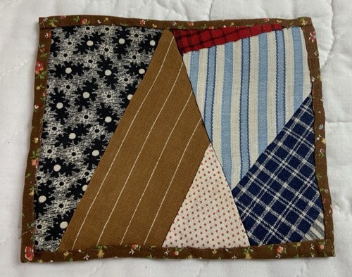 Vintage Patchwork Quilt Table Topper, Crazy Pattern, Small, Calico ...