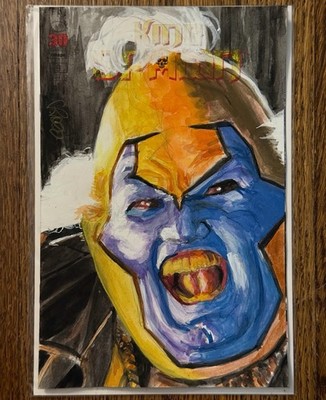 King Spawn 9 The Clown Sketch Cover Original Art Painting By Corey Ross ...