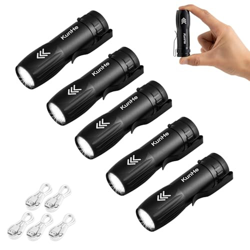 Small Rechargeable Flashlights, Mini LED Pocket Flashlight Battery ...