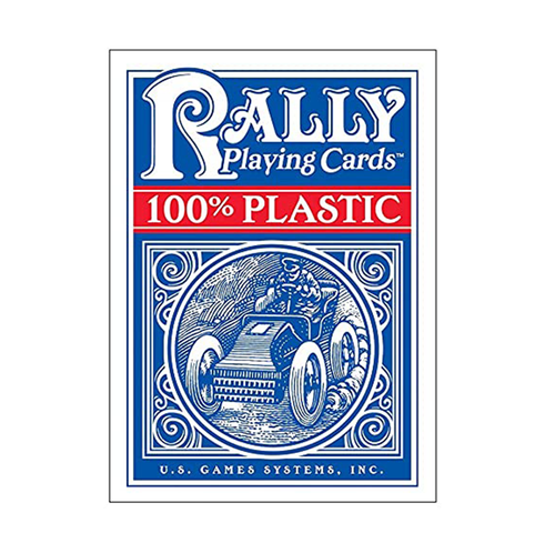 RALLY PLAYING CARDS BLUE 100% PLASTIC POKER SIZE DECK US GAMES SYSTEMS ...