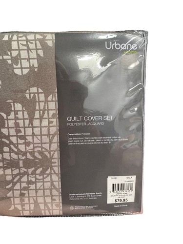 Urbane Home Nala Polyester Jacquard Queen Cover Set (Harris Scarfe ...