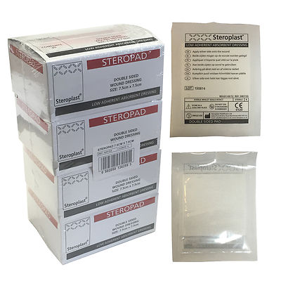 Case of 100 Steroplast Steropad Sterile Low Adherent Wound Dressing Pad ...