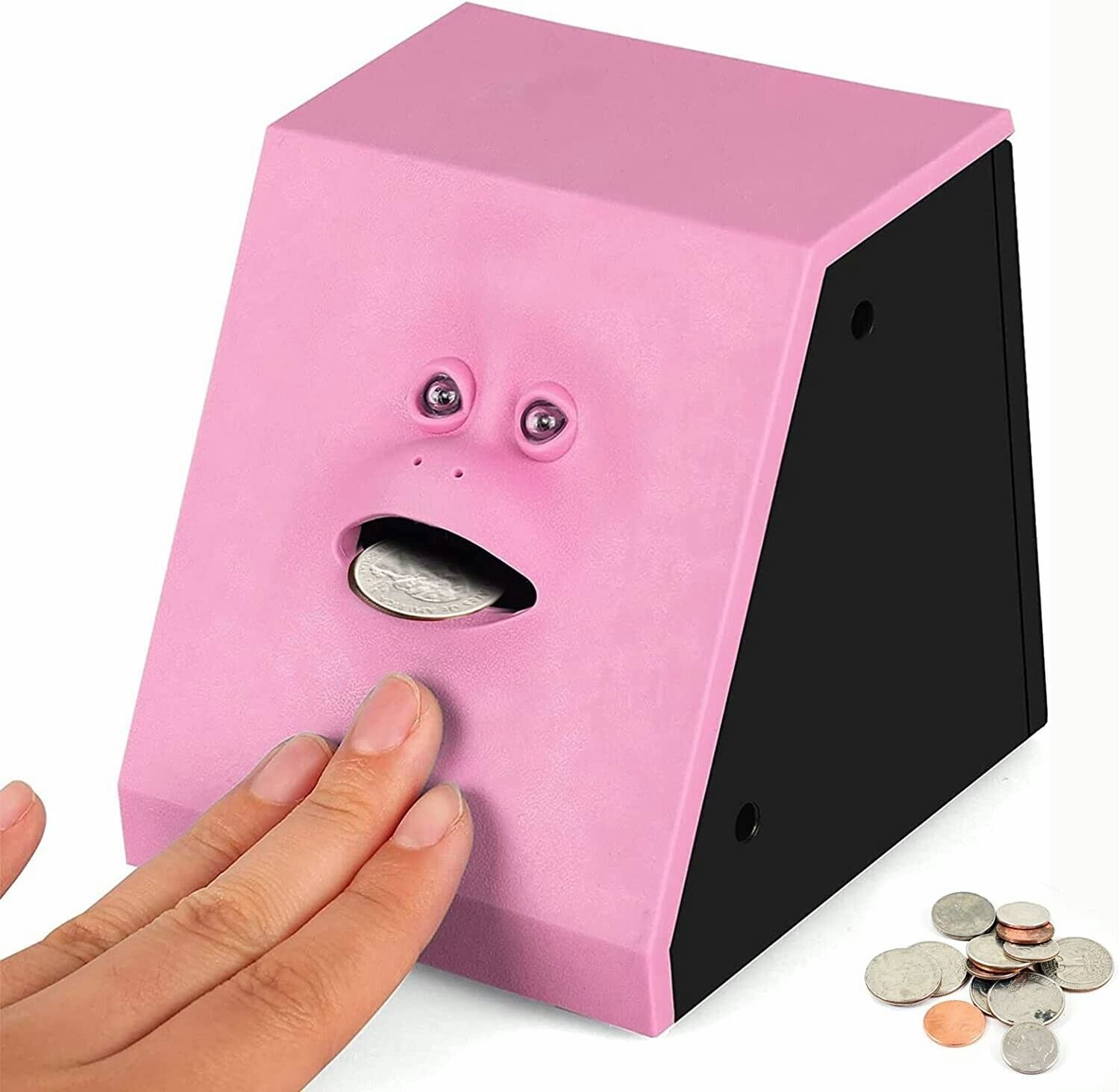 Sensor Automatic Brick Face Eating Money Box Saving Coins Piggy Bank ...