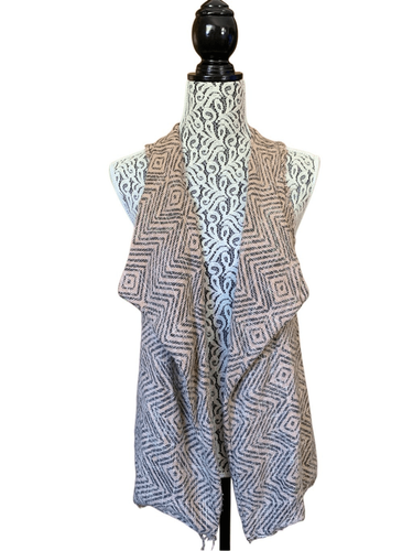 FARM Rio Textured Distressed Boho Vest Pink, Black Size S | eBay