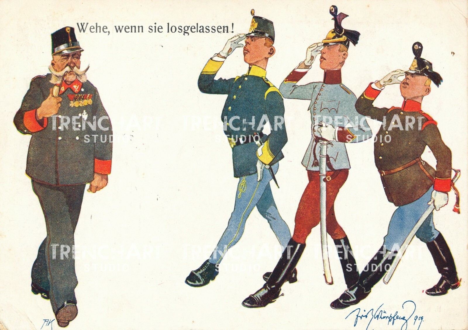 Franz Joseph Anti Austria Hungary Propaganda Poster WWI Cartoon Comedy ...