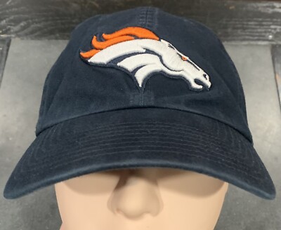DENVER BRONCOS Hat Navy Ball Cap NFL Football Bronco Logo Baseball ...