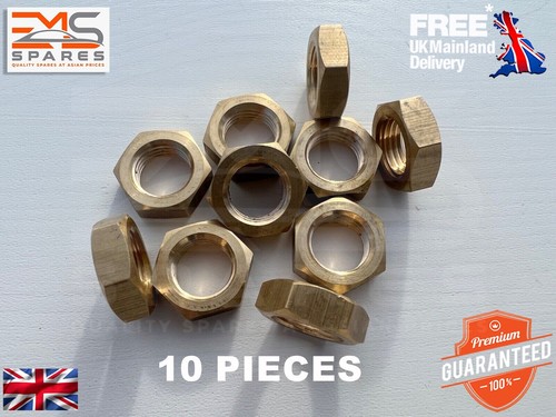 Brass Half Nuts Thin Hex Lock Nut 7/16" x 20 UNF for Brake and ...