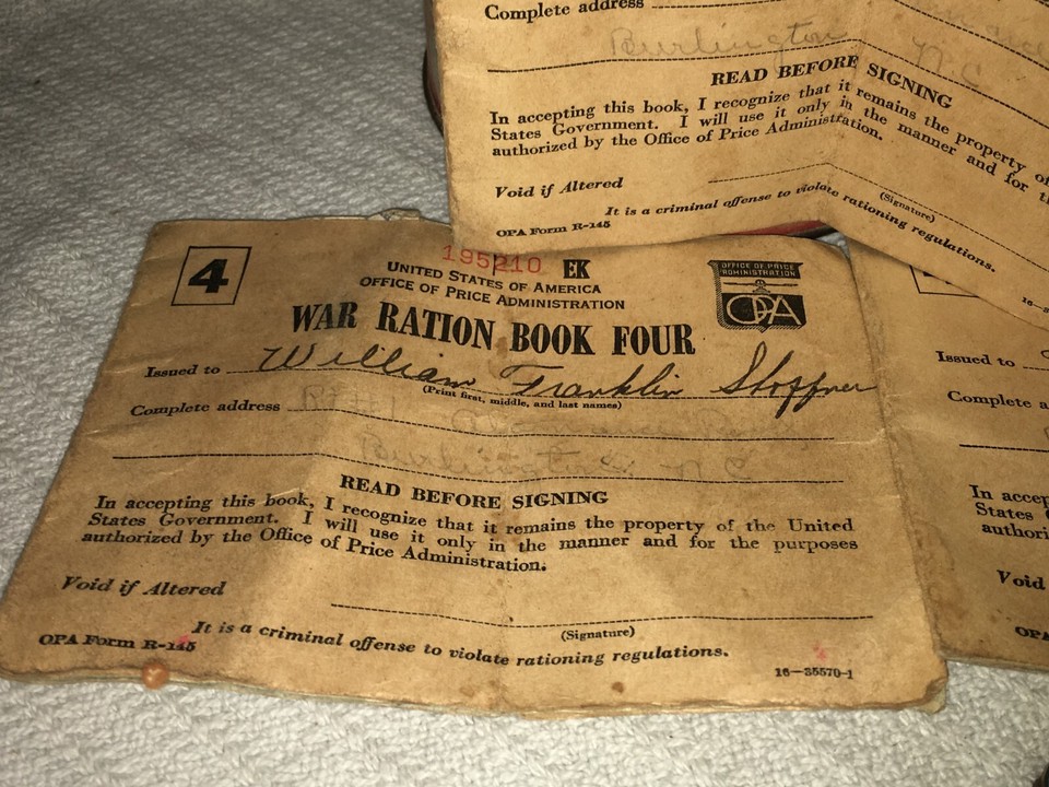 WW2 War Ration Coupon + Coin LOT 3 Books Red & Blue Tokens Ration in ...