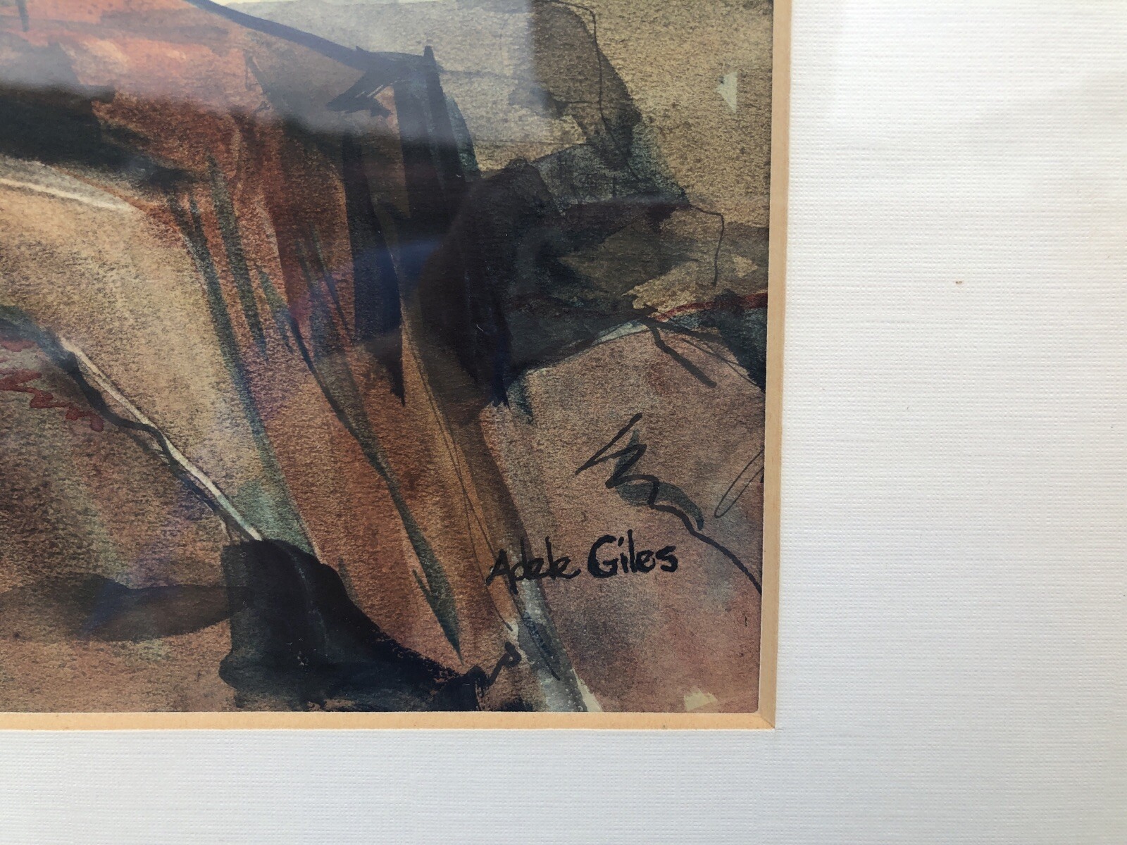 Signed Adele Giles Mid Century WC Of A Rocky Beach 16” X 18 1/2” | eBay