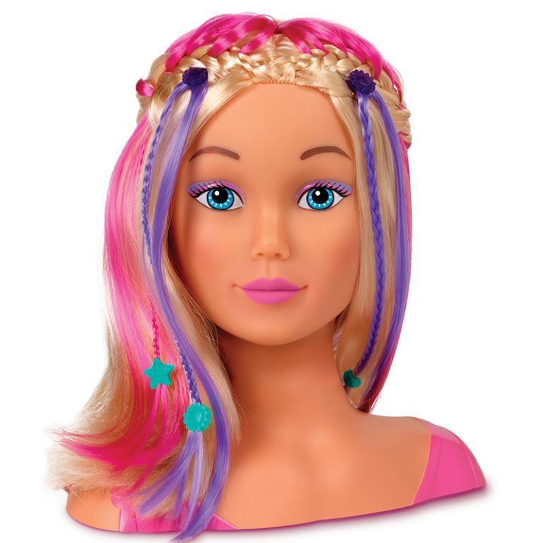 GIRLS WORLD STYLING DOLLS HEAD Bead & Style Hairdressing Head By John ...