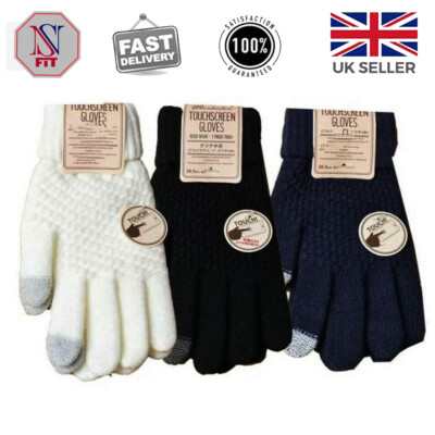 TOUCH SCREEN MAGIC GRIPPER WINTER GLOVES MEN, LADIES KIDS FOR SMART ...