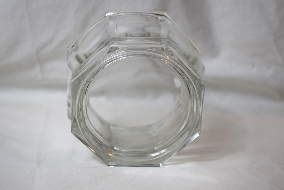 Vintage Indiana Glass Concord Clear Octagon Faceted Dish Bowl Candy ...