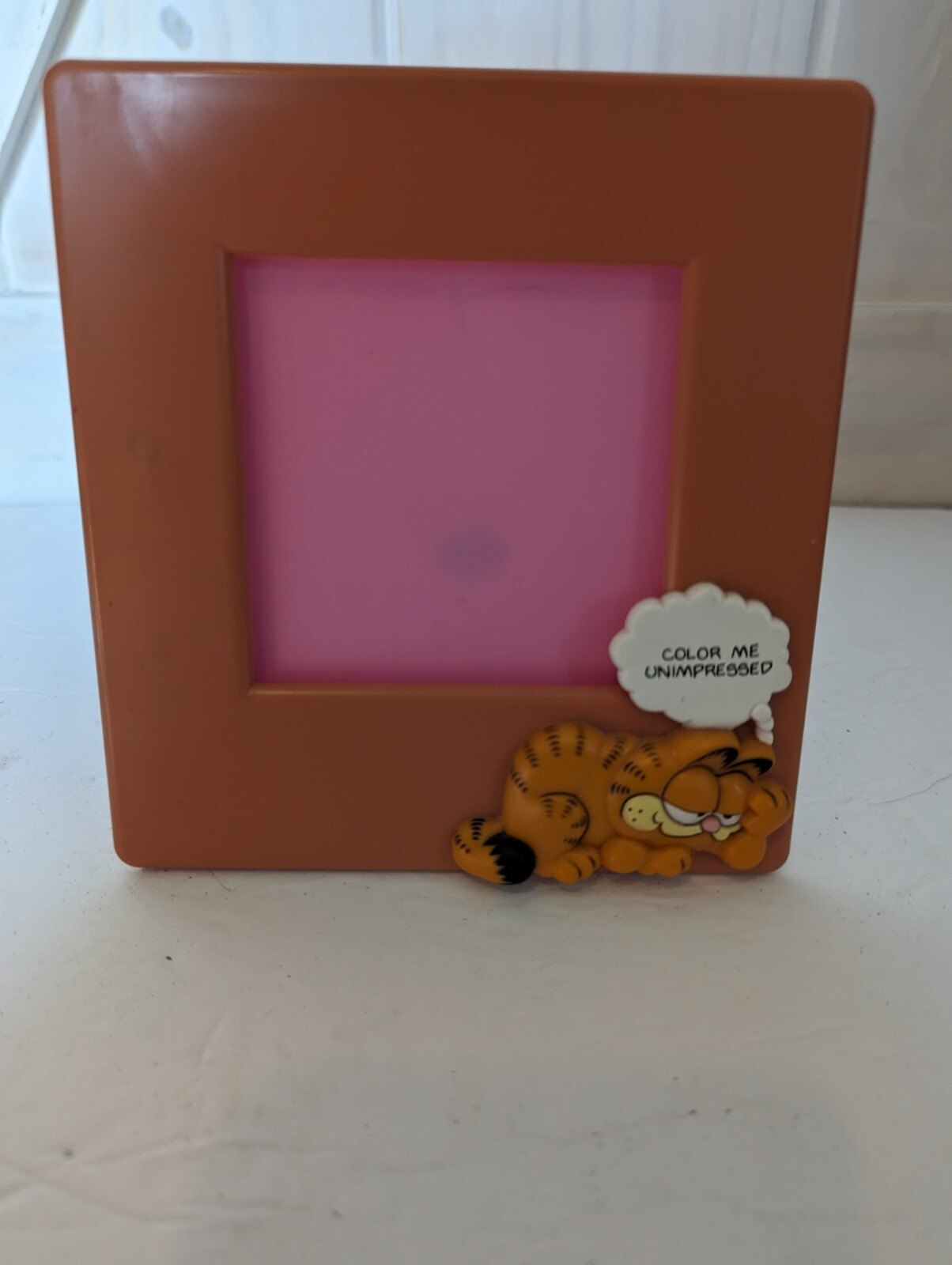 Vintage GARFIELD plastic picture frame photo Color me unimpressed #2 | eBay