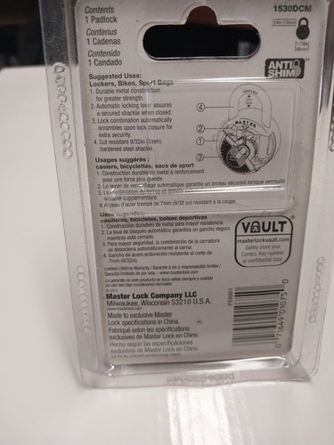 NEW Red MASTER LOCK COMBINATION LOCK 1530DCM SEALED | eBay