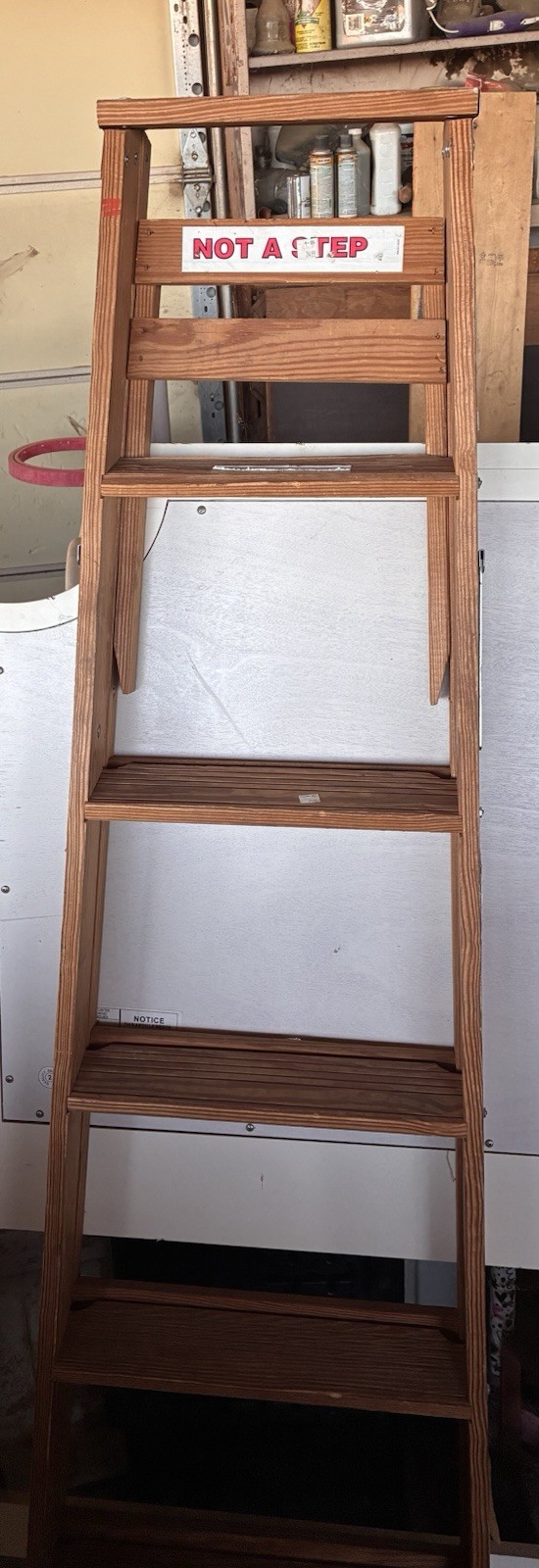 Vintage Wooden 6' Folding Painters Step Ladder Rustic Farmhouse Plant ...