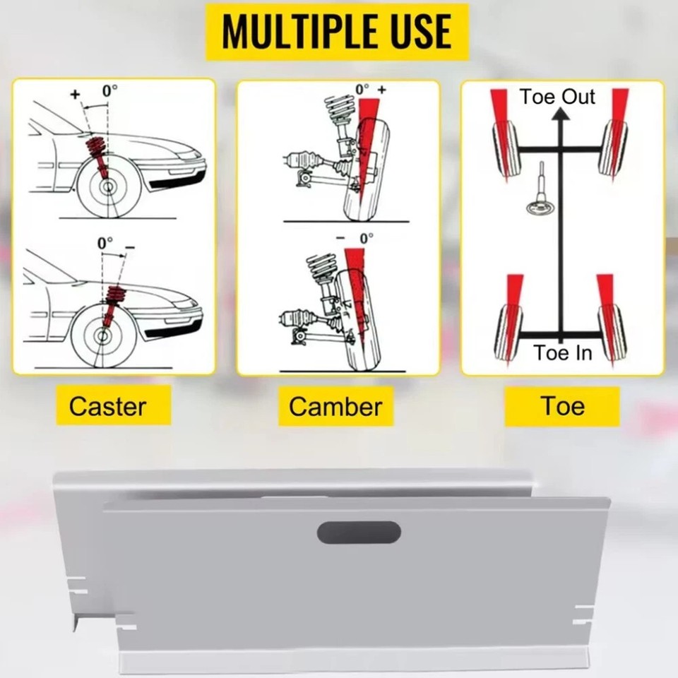 2PCS Wheel Alignment Tool Toe Plates Accurate Measure Tape And ...