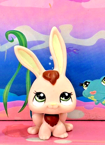 LITTLEST PET SHOP LPS AUTHENTIC DUSTY PINK AND BROWN BUNNY RABBIT #1019 ...