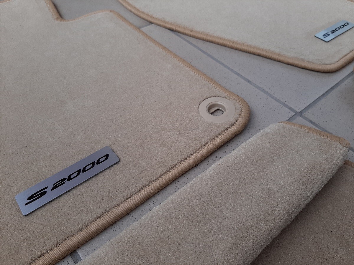 Rugs,mats, Honda S2000, set of 4 pieces, BEIGE/TAN, thickness 10mm ...